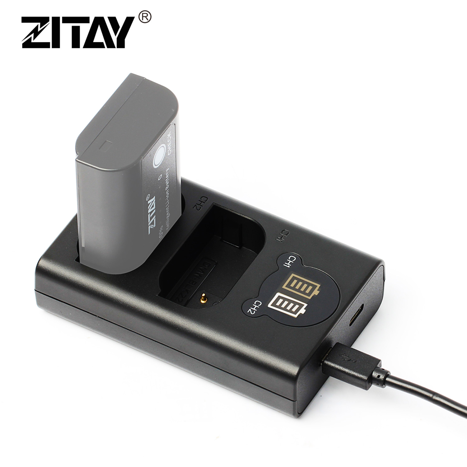 US$ 25.99 - ZITAY Dual Charger PD Fast Charger DMW-BLK22 Camera Battery ...