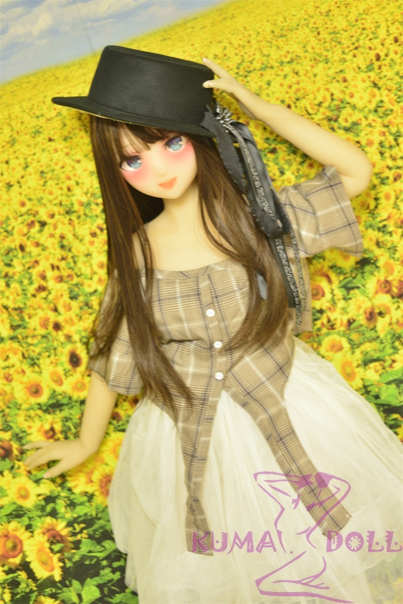 146cm/4ft8 Real Girl Anime style TPE love doll #A2 head black wig