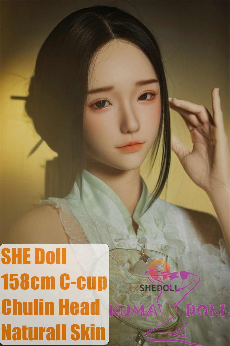 158cm C-Cup Asian Silicone Sex Doll in Green Chinese Traditional Dress – Elegant and Realistic