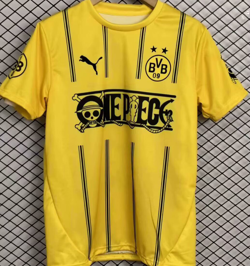 2025 BVB x ONE PIECE Yellow Fans Soccer Jersey