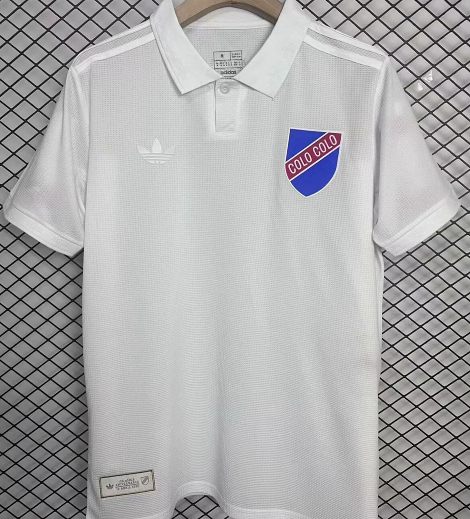2025 Colo-Colo 100th Anniversary Retro Style White Jersey