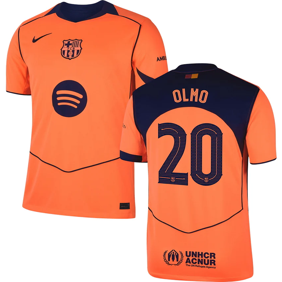 OLMO# 20 BA 1:1 Quality Third Fans Soccer Jersey 2025/26