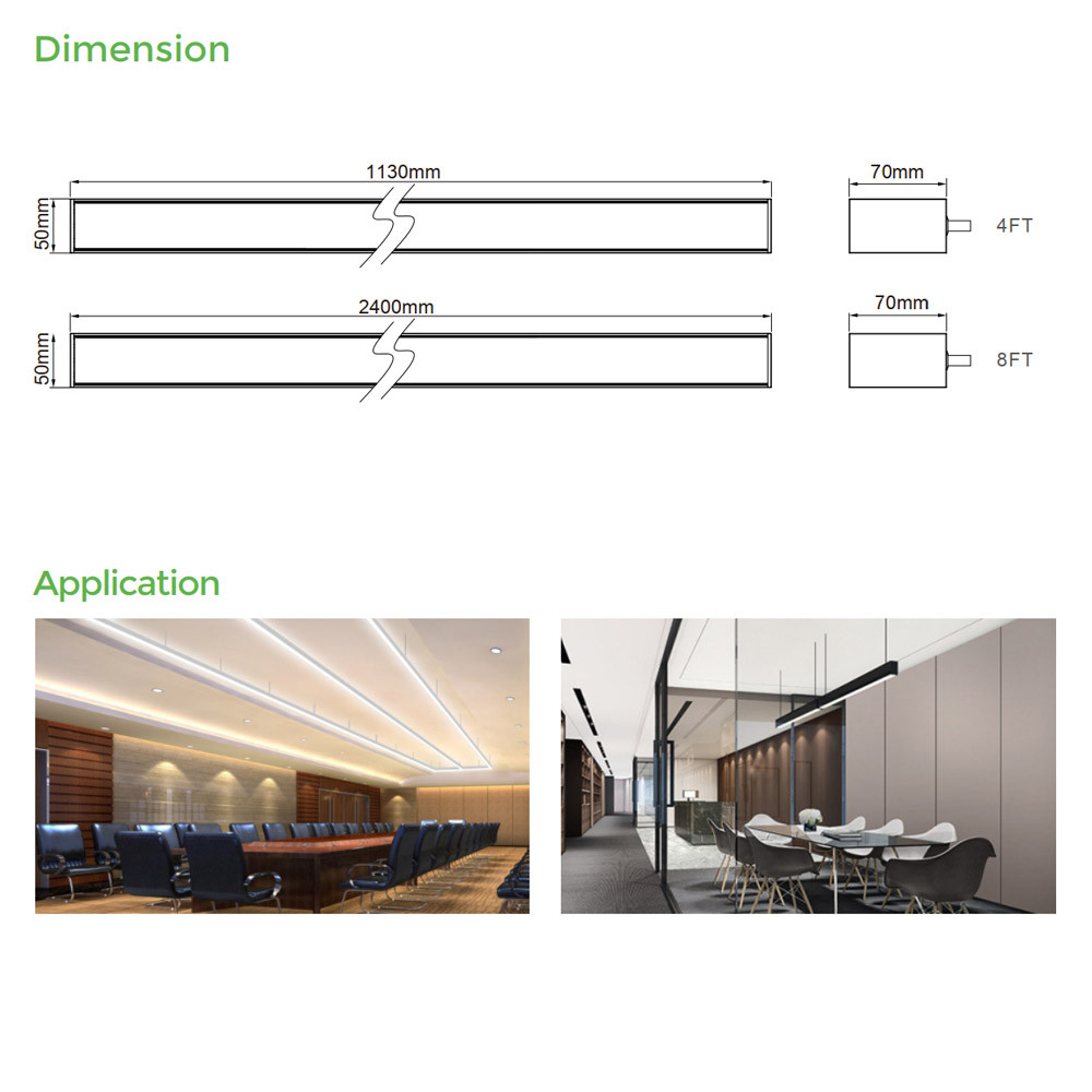 Lambert Direct and Indirect LED Architecture Linear Light 4FT -8FT ...