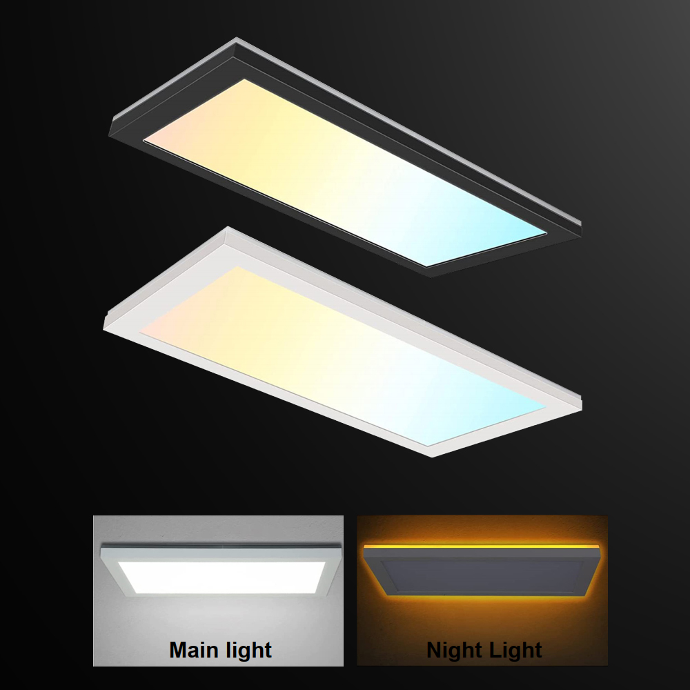 1x2FT 1x4FT with 2000K Nightlight Surface Mount Ceiling Light Panel ...