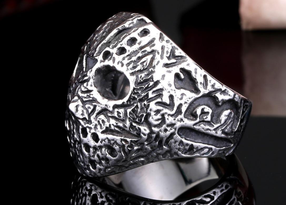 Stainless Steel Biker Rings Men