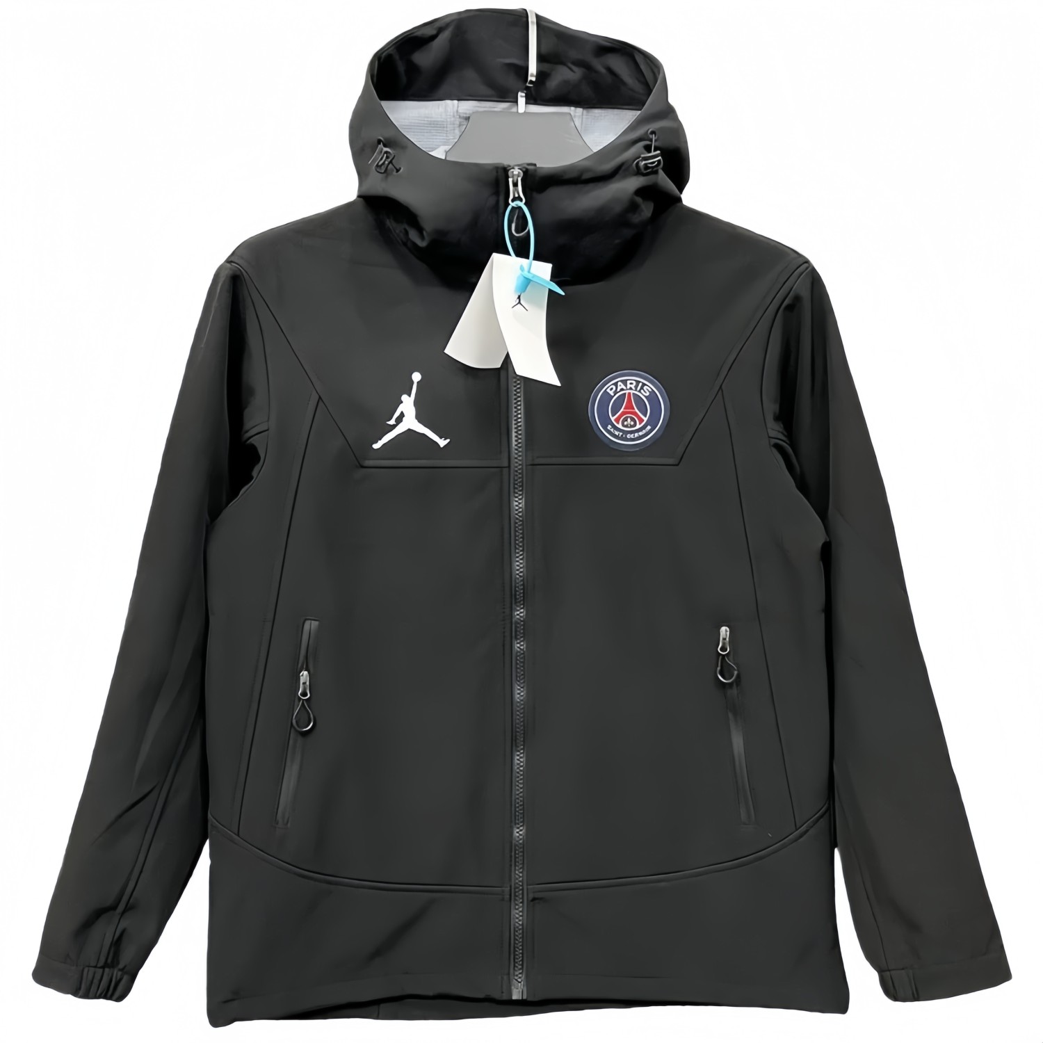 2025-26 Mens PSG Black Outdoor windbreaker
