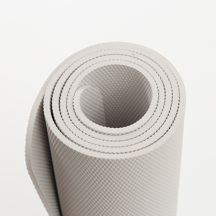 Manufacturer Light Grey Single Color Anti bacterial TPE Yoga Mat