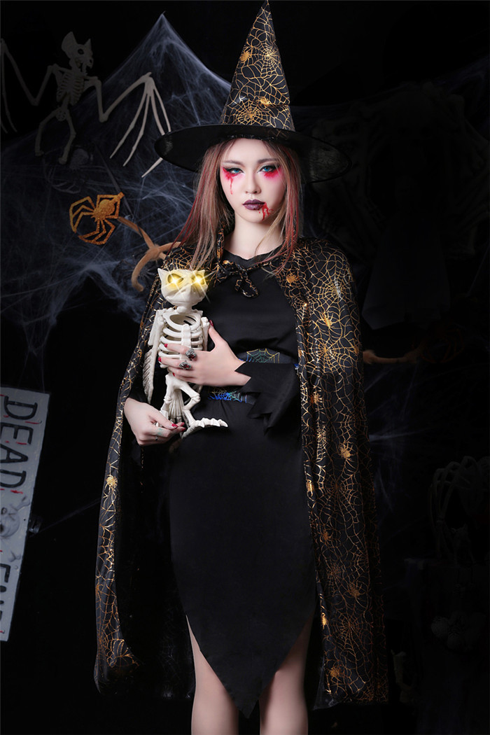 US$ 6.99 - Witch Adult Woman Cloak Cosplay Costume and Hat - www ...