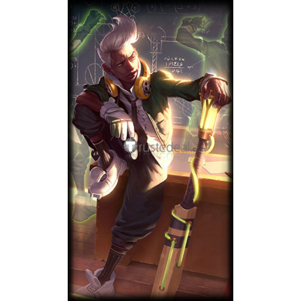 League of Legends Academy Ekko Green Jacket Cosplay Costume