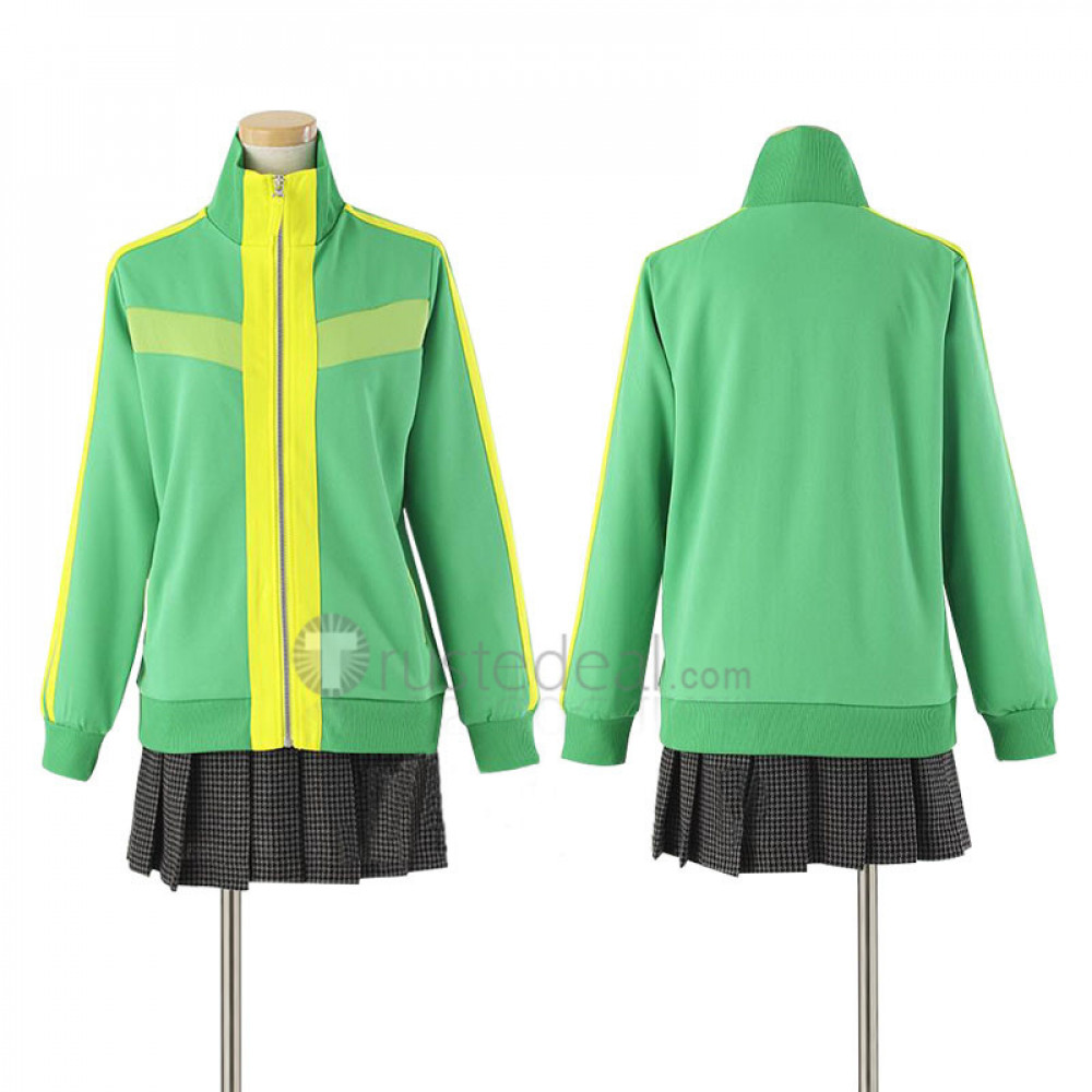 Shin Megami Tensei Persona Chie Satonaka Girl Coat Cosplay Costume