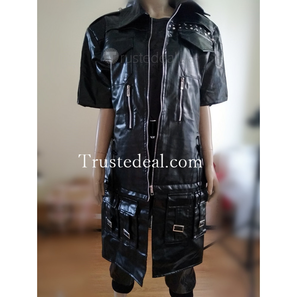 Final Fantasy XV 15 Noctis Lucis Caelum Black Cosplay Costume PU Version