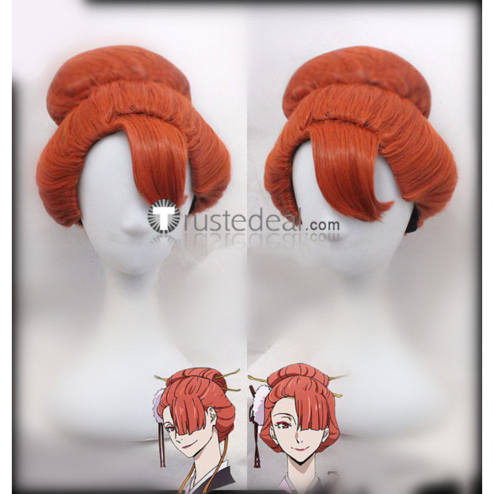 Bungou Stray Dogs Koyo Ozaki Orange Geisha Oiran Cosplay Wig