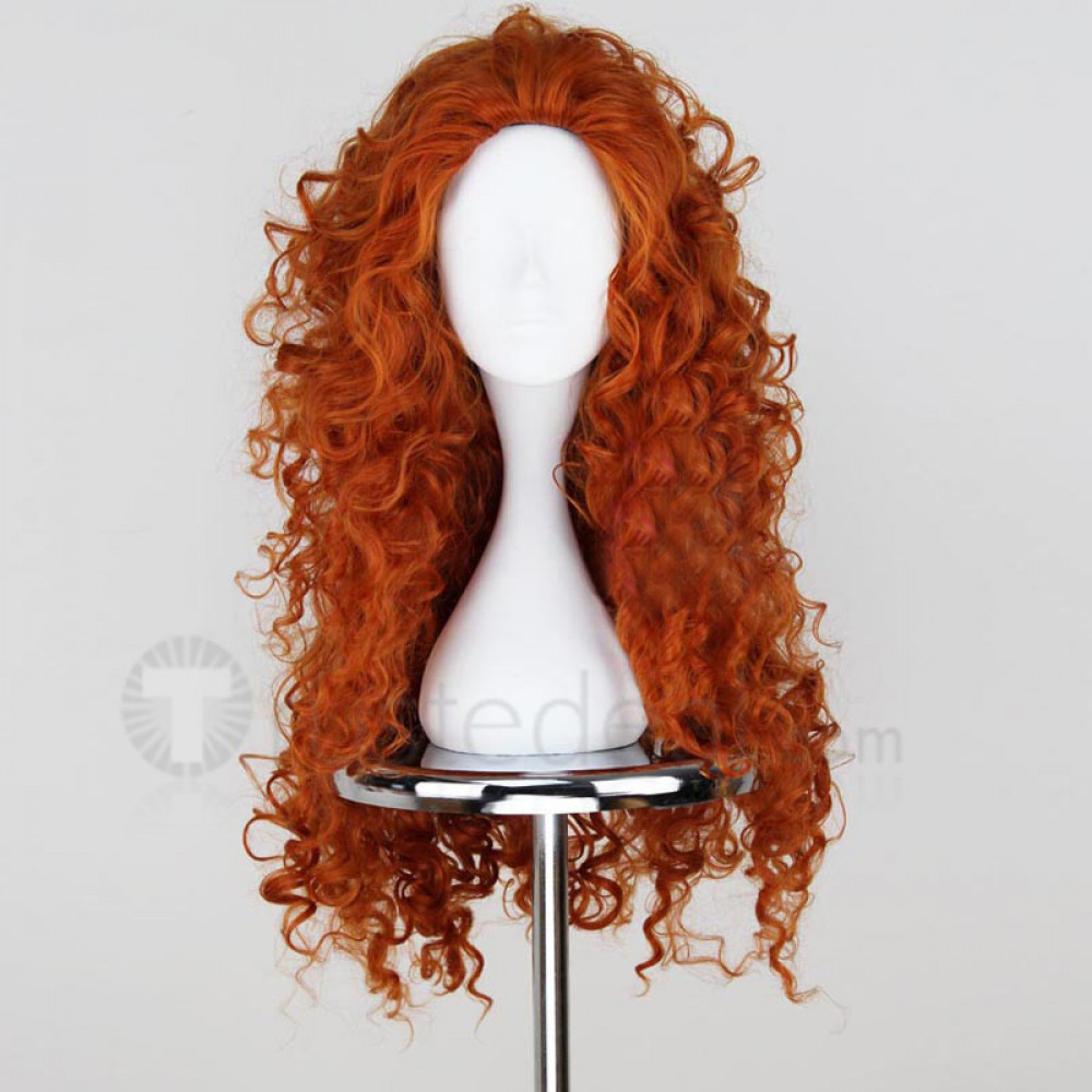Brave Disney Princess Merida Brown Orange Cosplay Wig