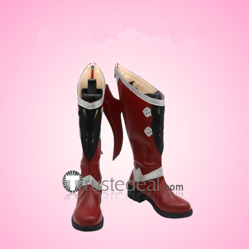 Final Fantasy 14 Estinien Wyrmblood Red Cosplay Boots