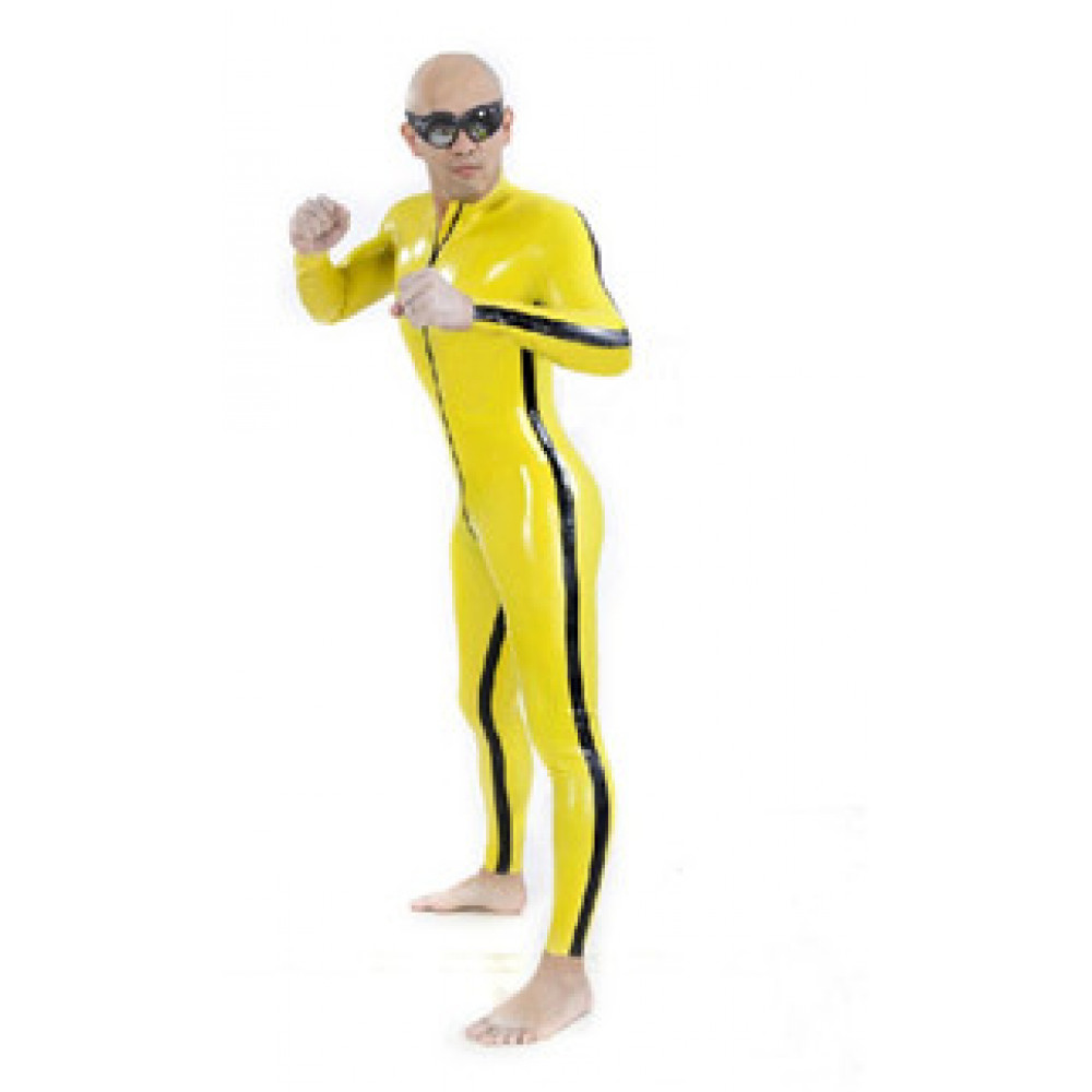 Yellow Latex Catsuits