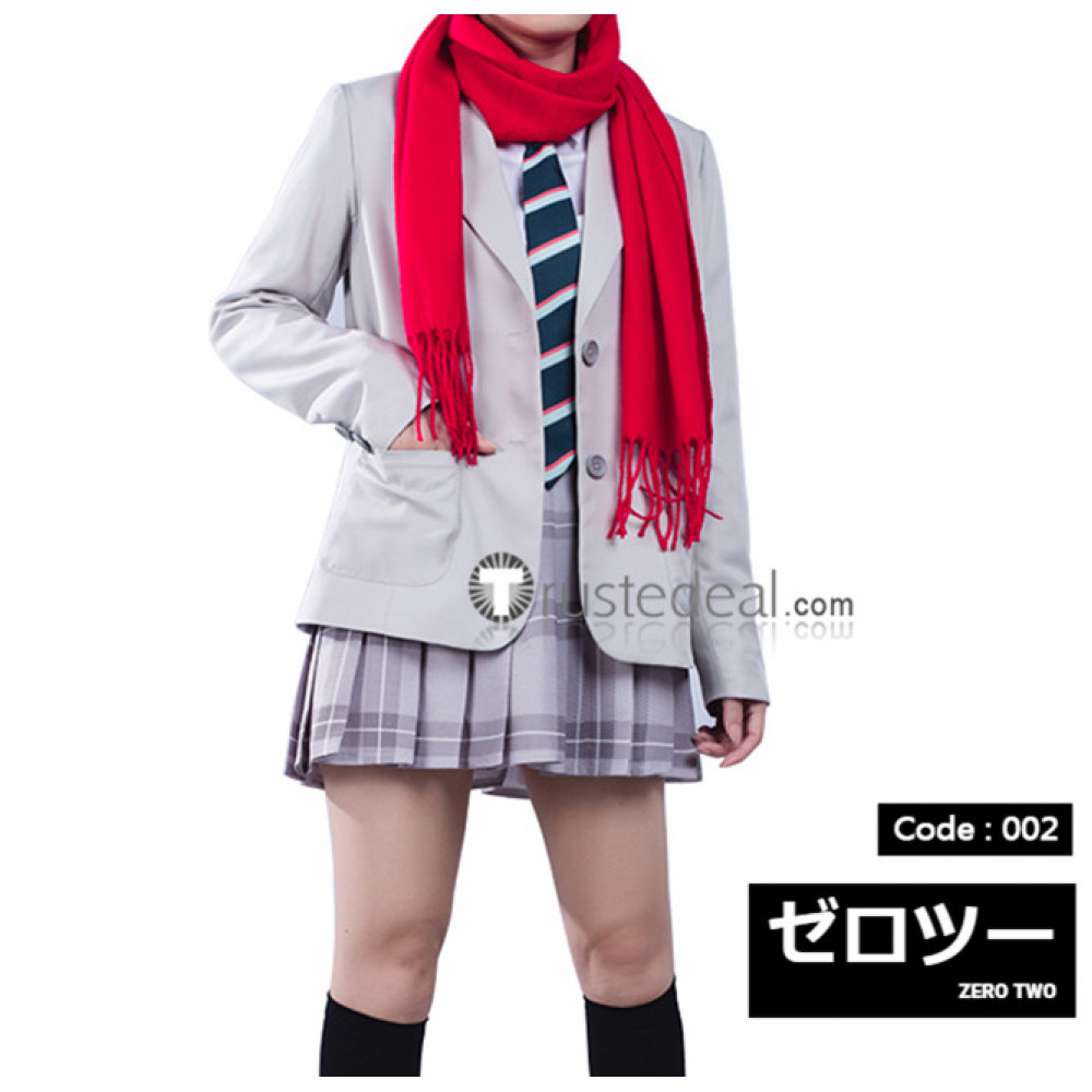 Darling in the Franxx Ichigo Zero Two School Uniform Cosplay Costume