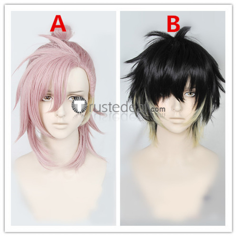 Slow Damage Rei Izumi Towa Pink Black Cosplay Wigs