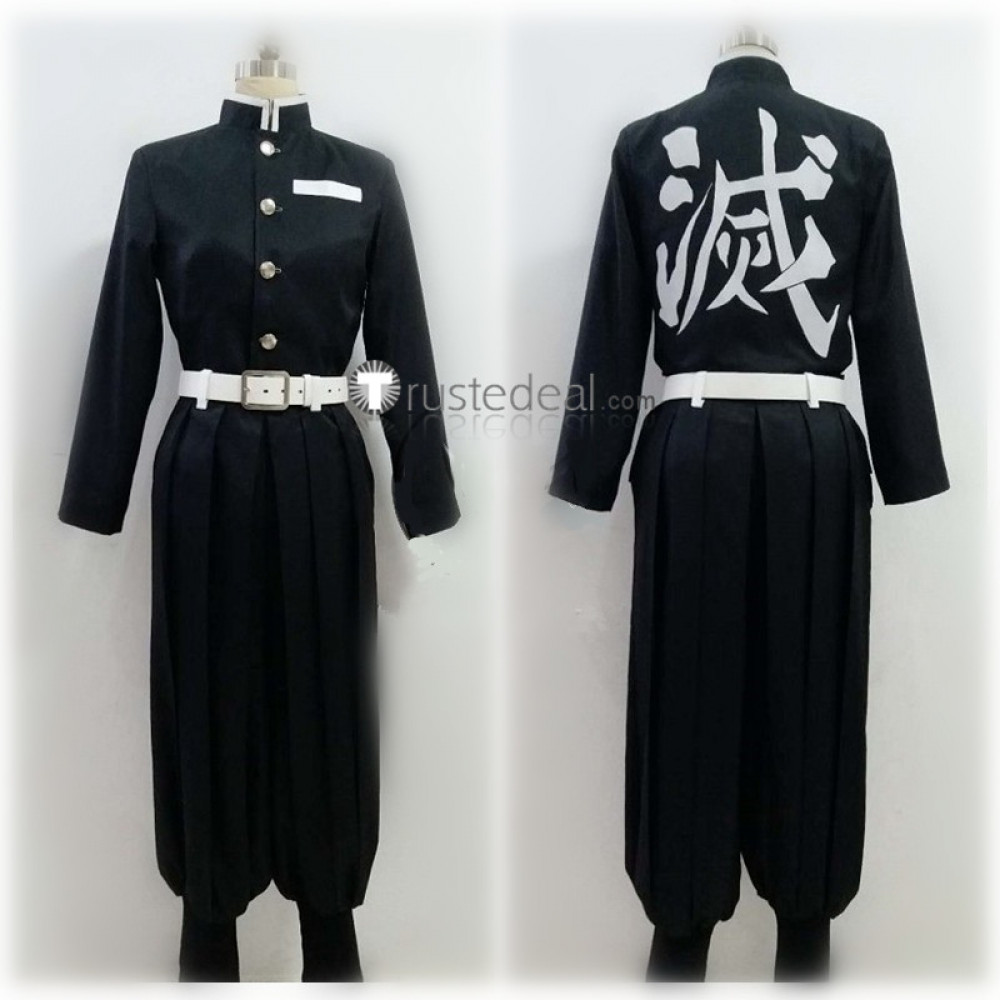 Kimetsu no Yaiba Demon Hunter Team Black Brown Uniform Cosplay Costume