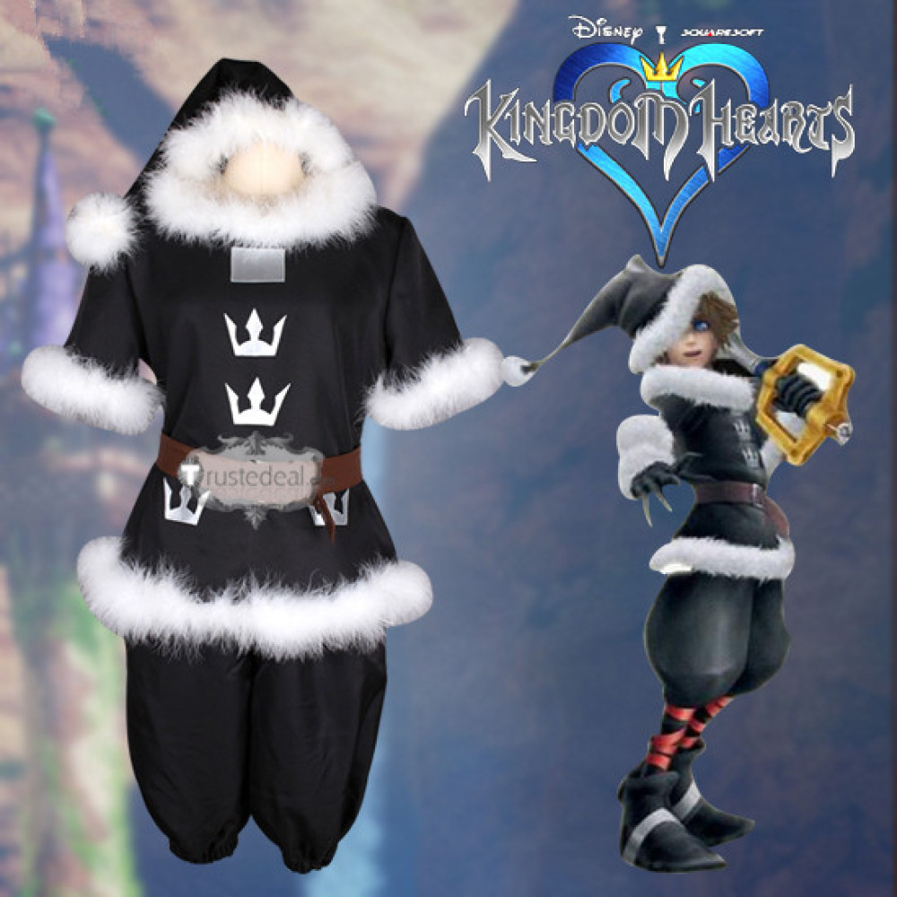 Kingdom Hearts 2 Sora Santa Form Christmas Town Cosplay Costume