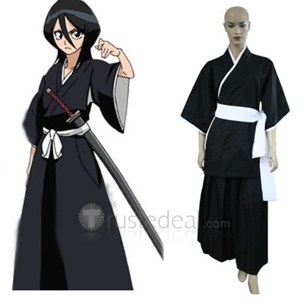 Bleach Kuchiki Rukia Soul Reaper Uniform Cosplay Costume(FK130)