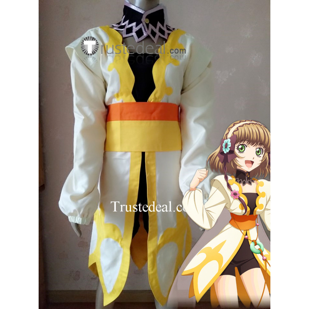 Tales of Xillia Leia Rolando Light Yellow Cosplay Costume