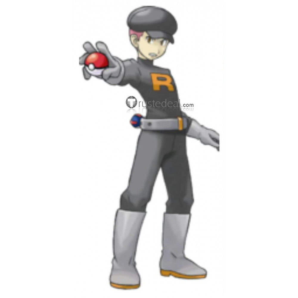 Pokemon Team Rocket Grunts Male Black Cosplay Costume