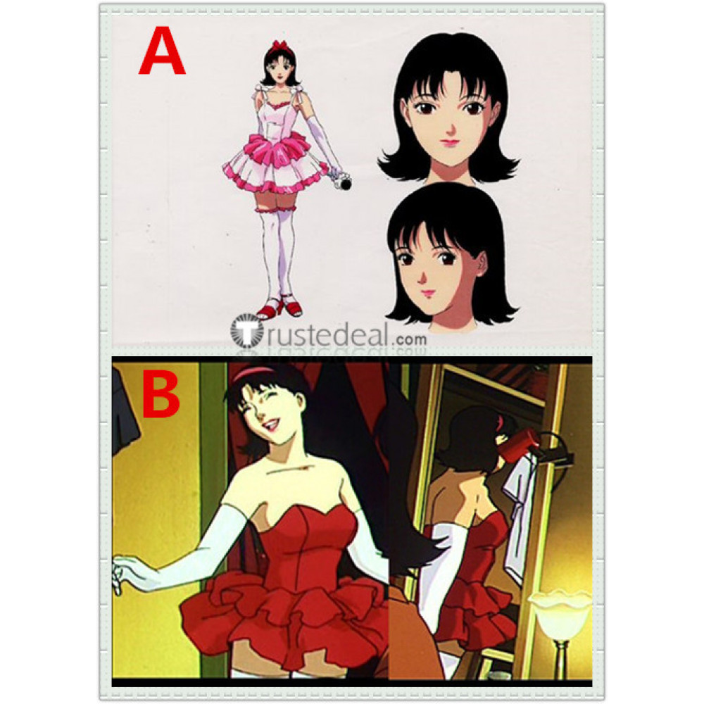 Perfect Blue Mima Kirigoe Red Pink Dress Cosplay Costumes