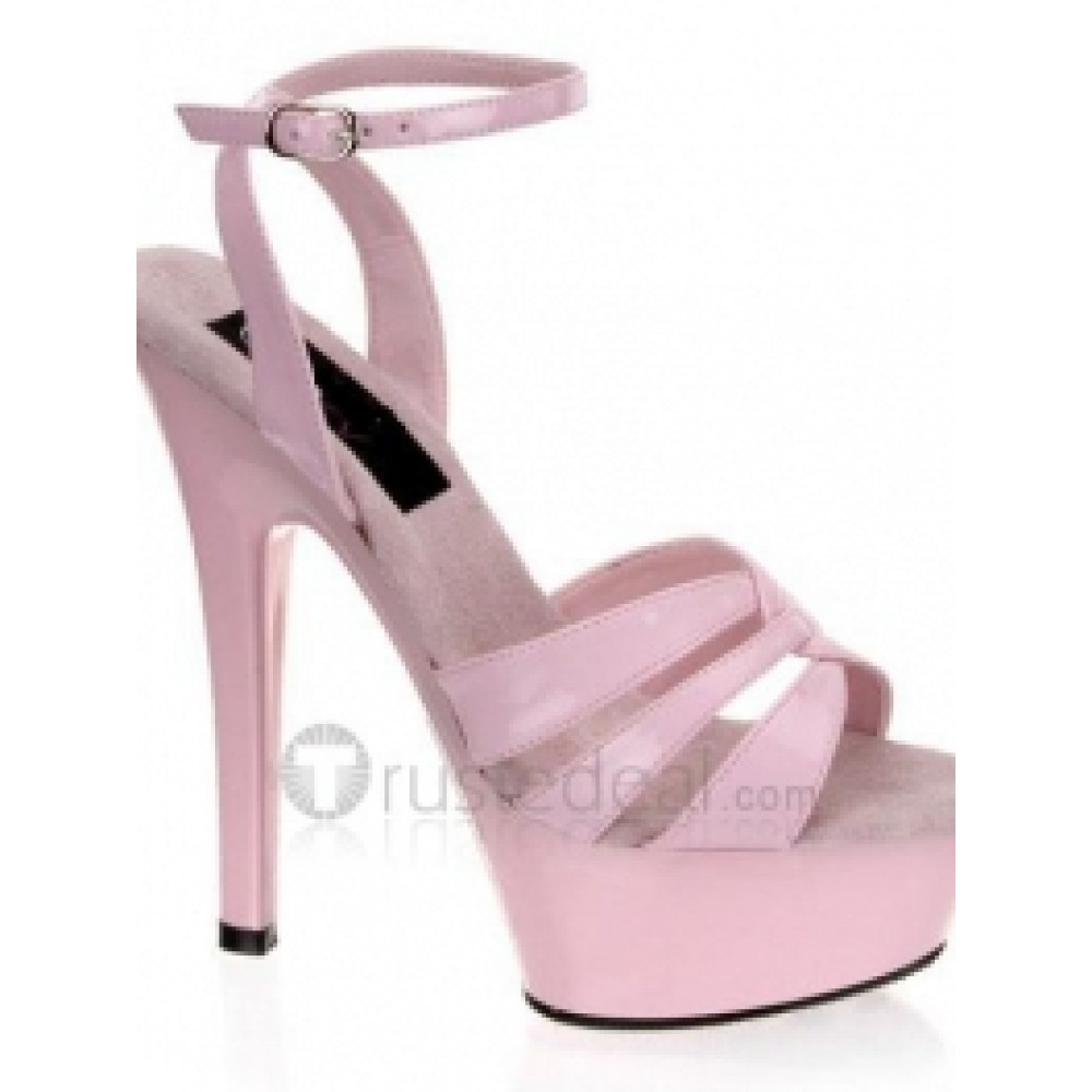 Slick-Surfaced Leather Upper High Heel Open-toes Platform Sexy Sandals ...