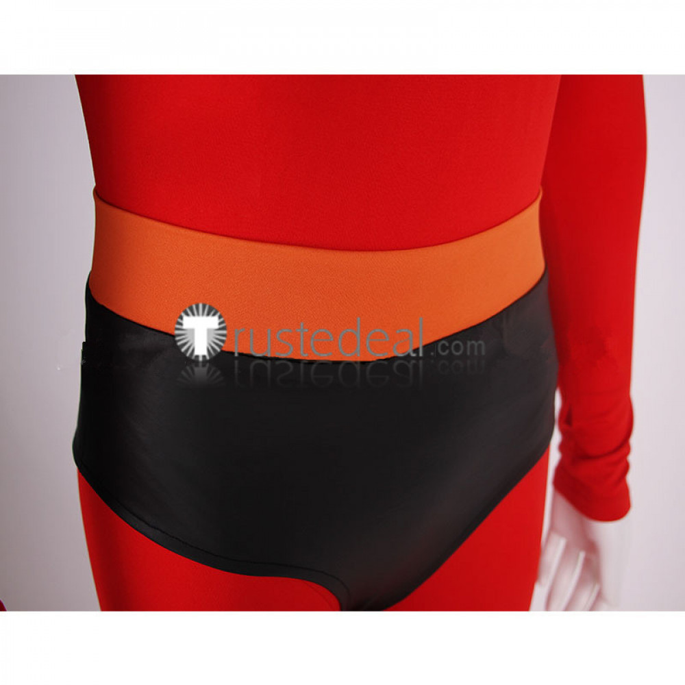 The Incredibles 2 Elastigirl Helen Parr Red Jumpsuit Cosplay Costume