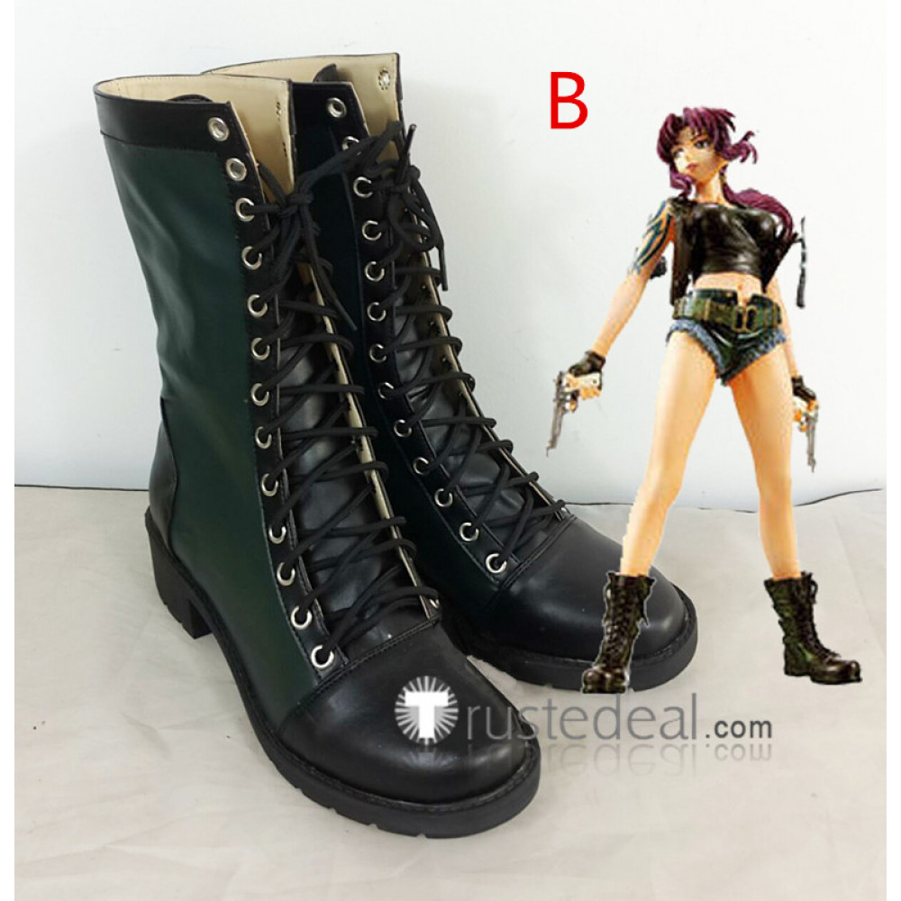 Black Lagoon Revy Rebecca Lee Cosplay Shoes Boots