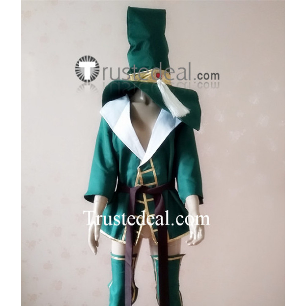 MAGI The Labyrinth of Magic Yunan Wandering Magi Green Cosplay Costume