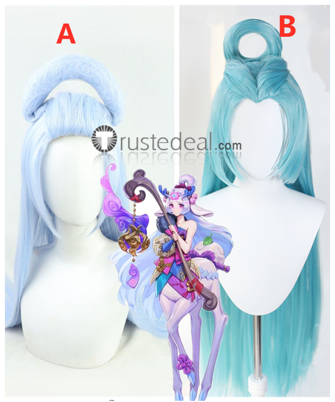 League of Legends LOL Spirit Blossom Lillia Blue Cosplay Wigs