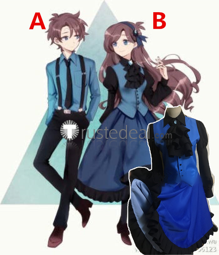 Reverse Falls Mabel Gleeful Dipper Gleeful Black Blue Cosplay Costumes