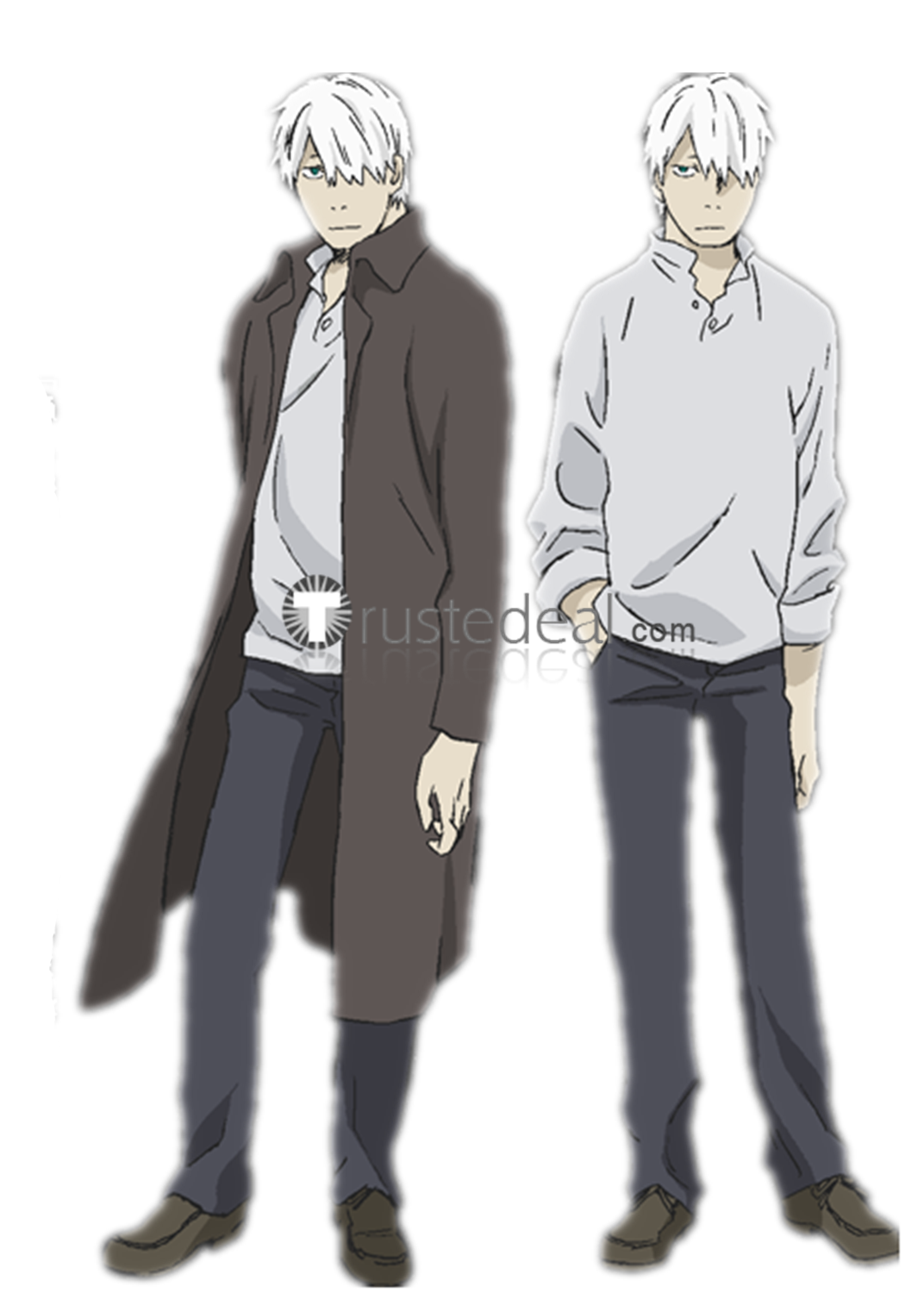 Mushishi Ginko Yoki Brown Blue Coat Cosplay Costumes