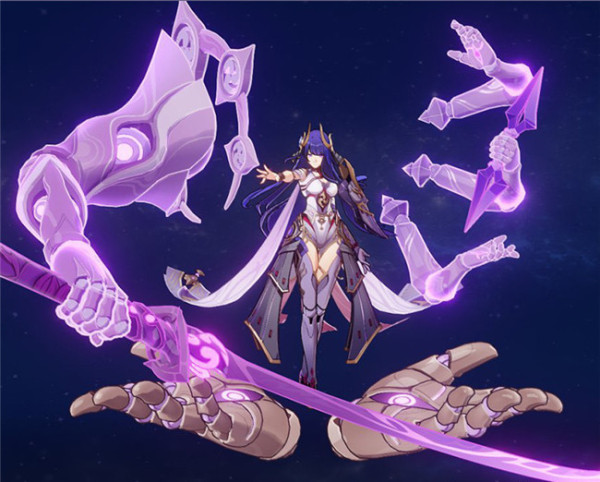 Genshin Impact Beelzebul Raiden Ei Shogun Boss Fight Purple Cosplay Wig