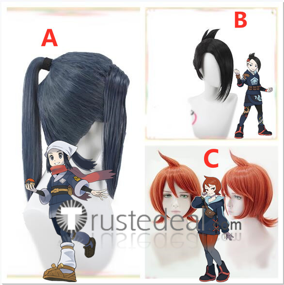Pokemon Legends Arceus Arezu Hinatsu Akari Mai Black Orange Red Cosplay ...