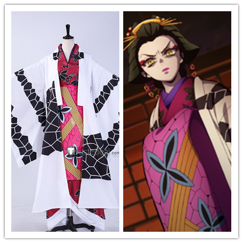 Kimetsu no Yaiba Demon Slayer Daki District Arc Warabihime Pink Kimono ...