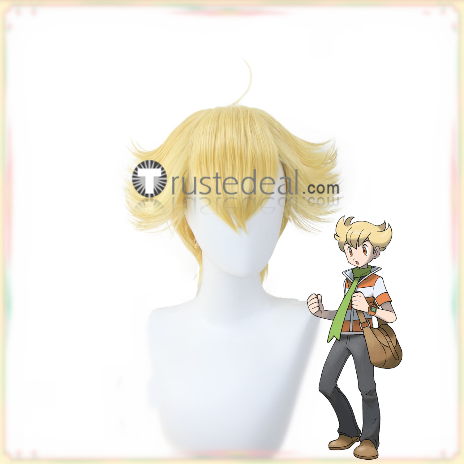 Pokemon Barry Skyla Maxie Clair Blue Red Cosplay Wigs