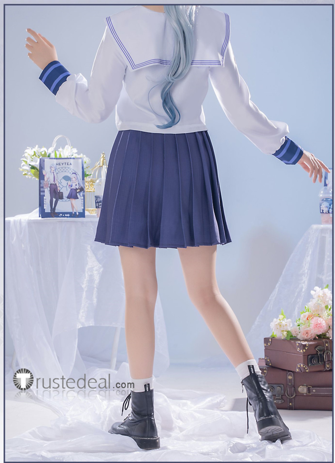 Genshin Impact Heytea Collaboration Kamisato Ayaka Ayato School Academy Uniform Cosplay Costumes
