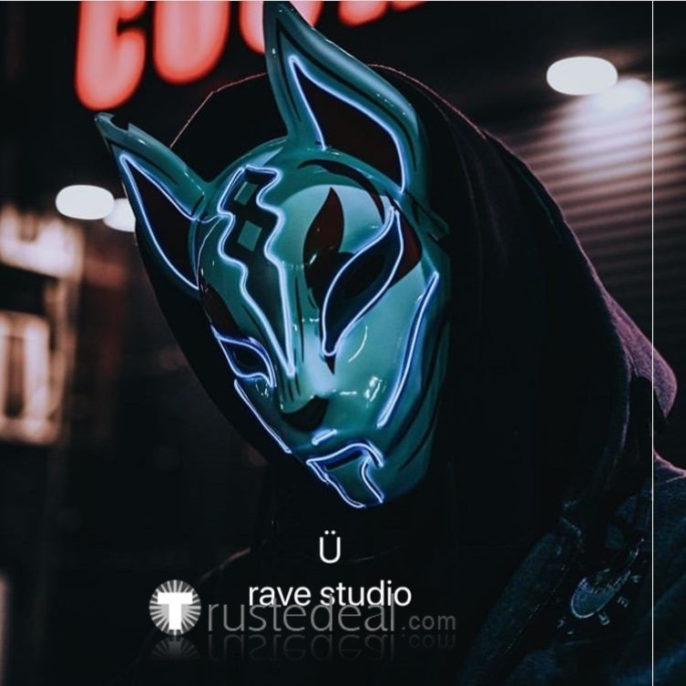 Fortnite Game Cosplay LED Halloween Fox Masks Gloves Props