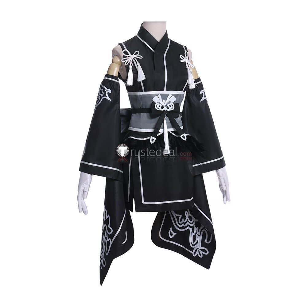 Nier Automata 2B Switch Black Kimono Cosplay Costume