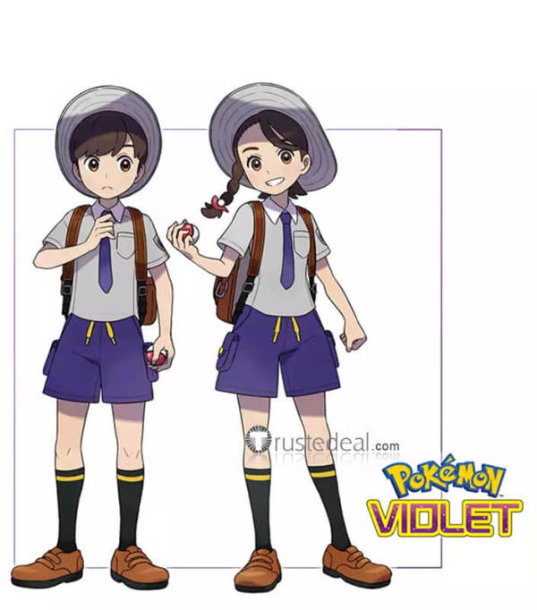 Pokemon Scarlet and Violet Penny Grusha Protagonists Female Male ...