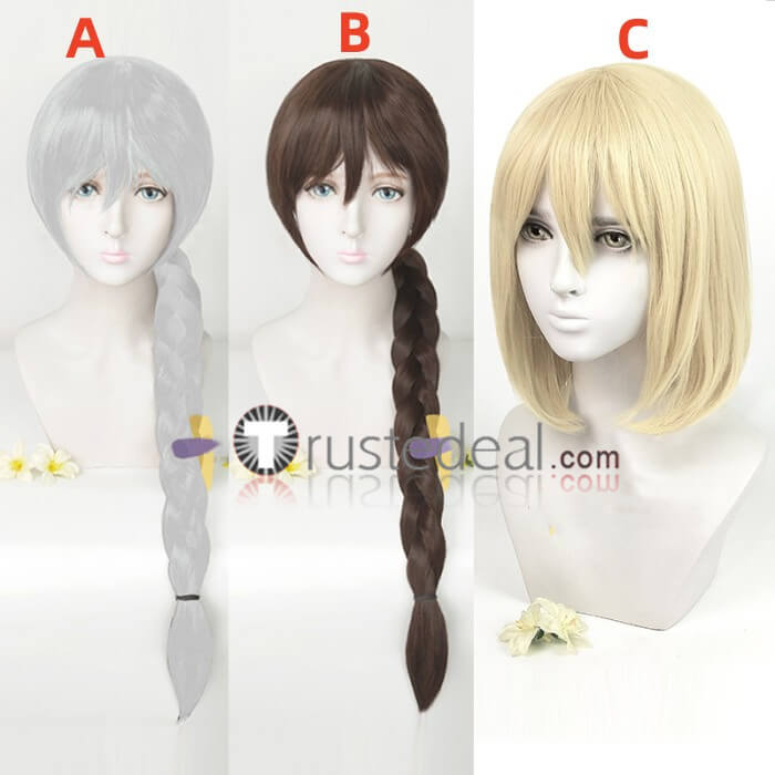 Howl's Moving Castle Sophie Hatter Howl Blonde Silver Gray Cosplay Wig