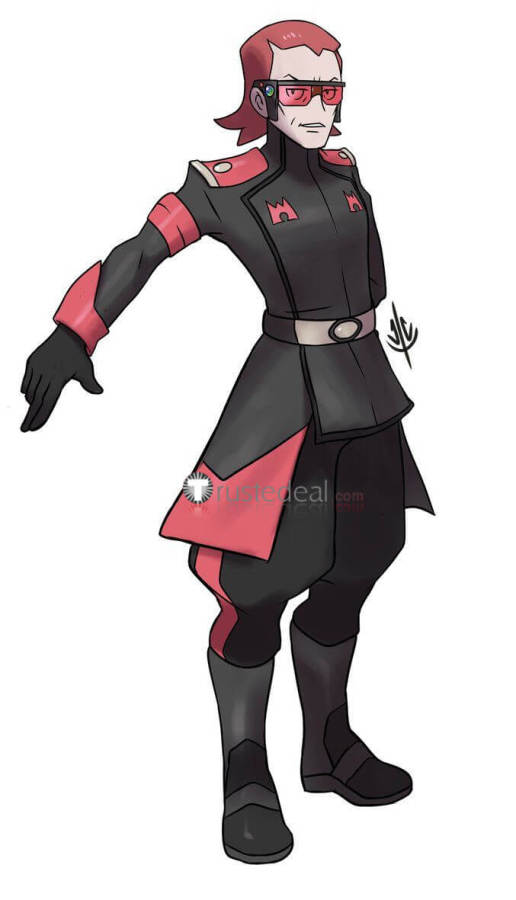 Pokemon Team Magma Maxie Red Cosplay Costumes