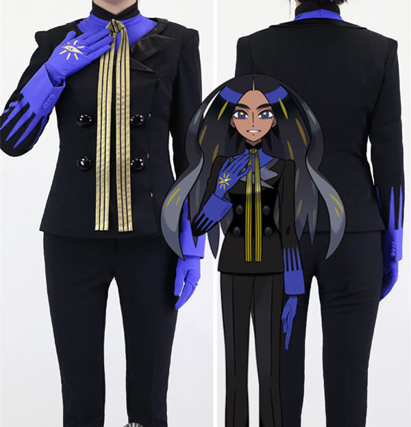 Pokemon Scarlet and Violet Chairwoman Geeta Black Cosplay Costume