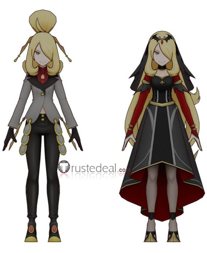 Pokemon Masters EX Cynthia Sygna Suit Renegade Cosplay Costumes