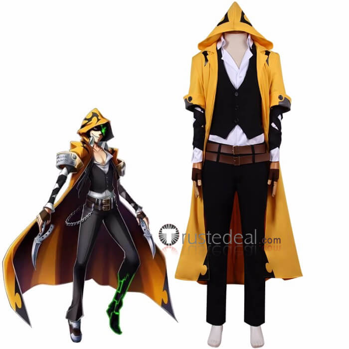 BLAZBLUE Yuuki Terumi Yellow Coat Cosplay Costume