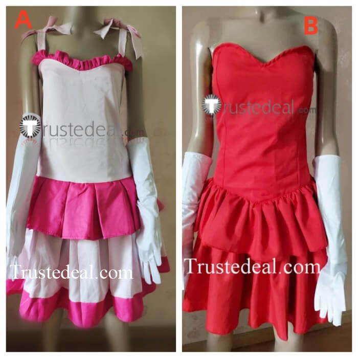 Perfect Blue Mima Kirigoe Red Pink Dress Cosplay Costumes