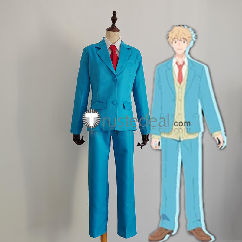 Skip and Loafer Sousuke Shima Mitsumi Iwakura Blue Uniform Cosplay Costume