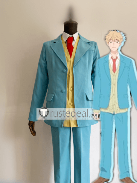 Skip and Loafer Sousuke Shima Mitsumi Iwakura Blue Uniform Cosplay Costume